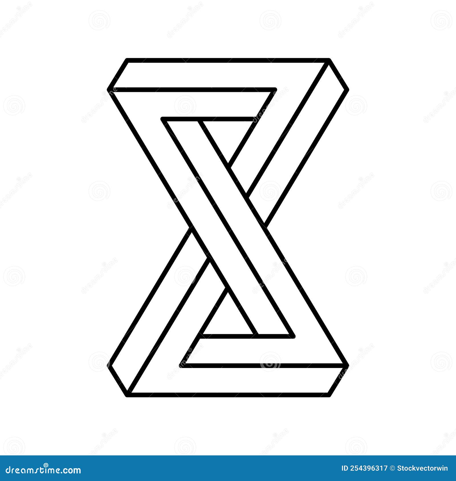 Object Impossible Geometric Shape Line Icon Vector Illustration Stock ...