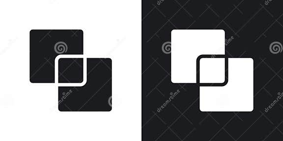 Object Intersect Icon Isolated on White Background Stock Vector ...