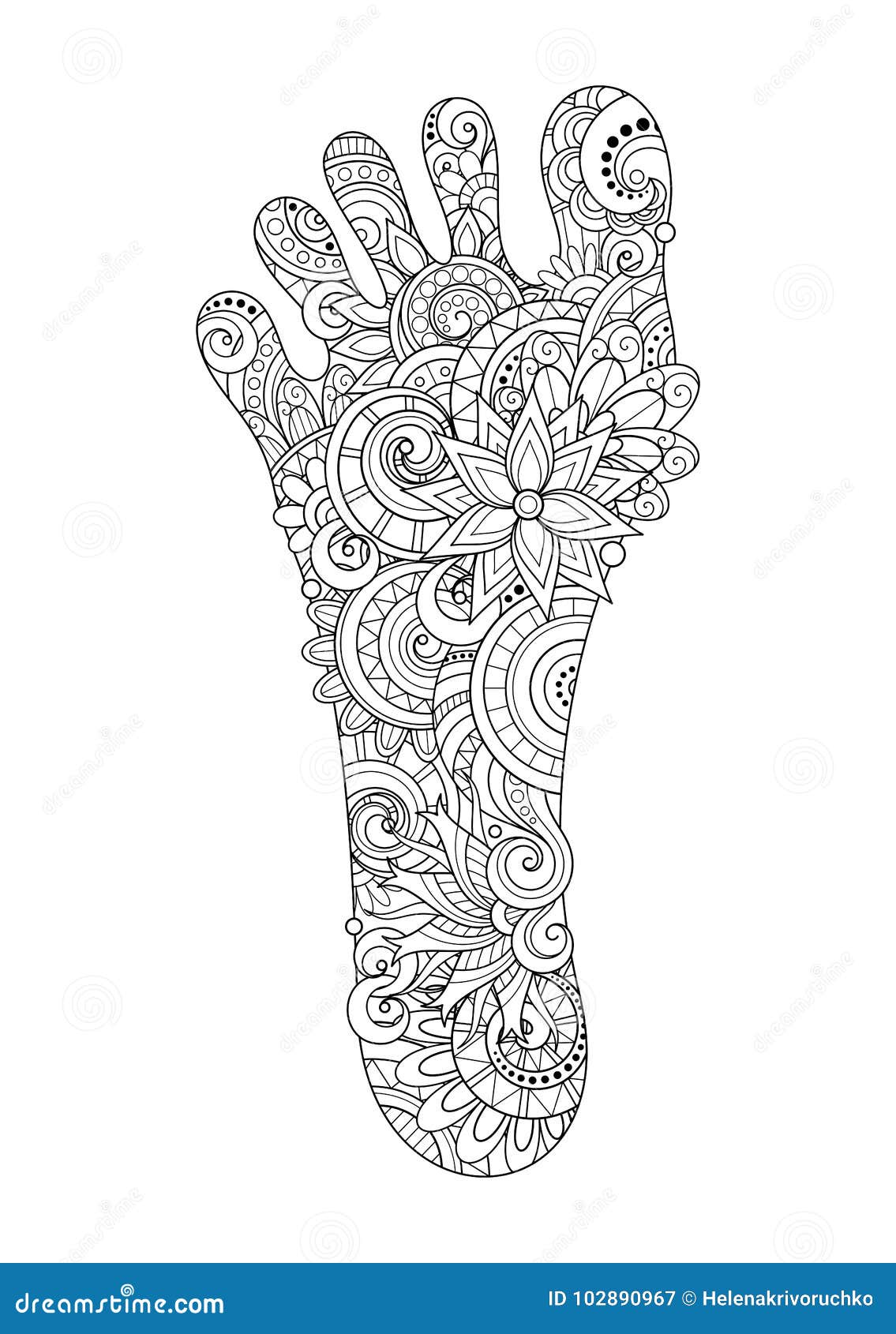 Vector Tribal Decorative Foot Stock Vector - Illustration of imitation ...