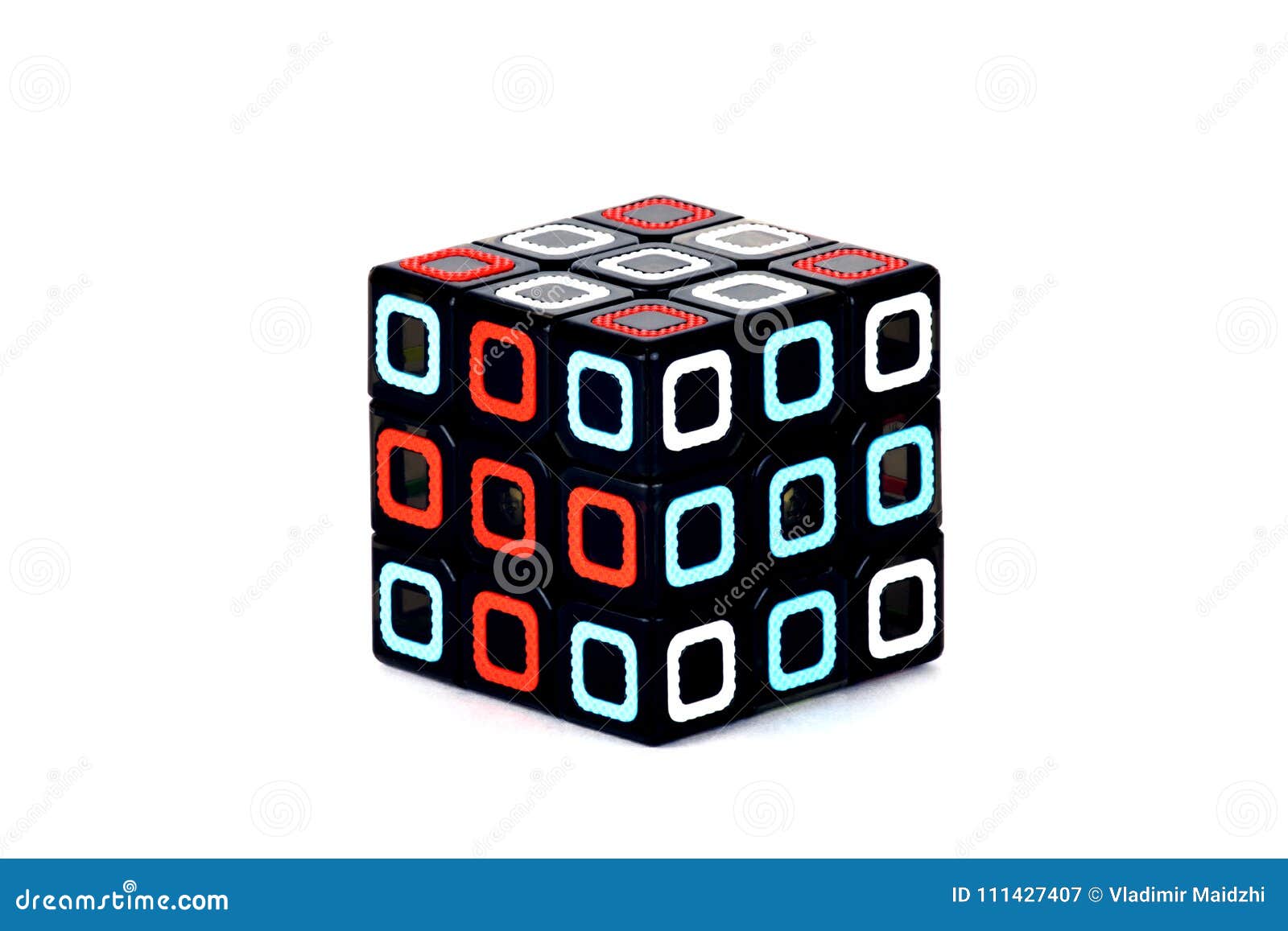 The Rubik`s Cube on the White Background. the Way of Solution. the ...