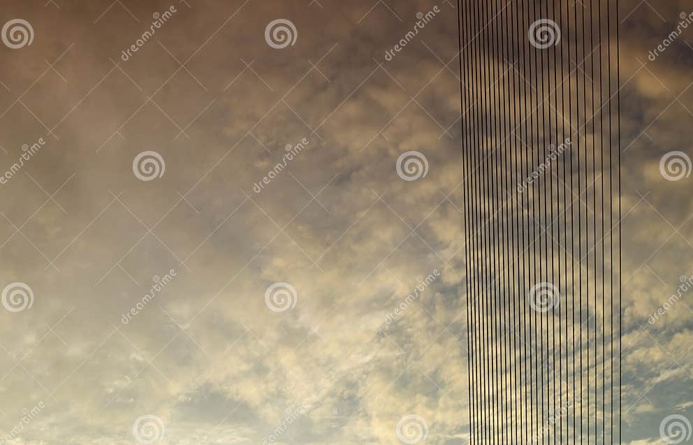 Object Lines Against Colorful Sky Background Stock Photo - Image of ...