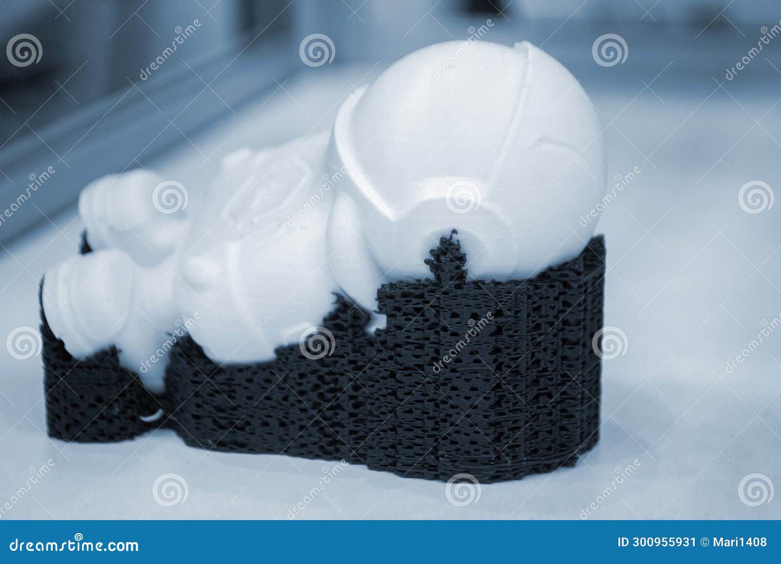 Object Model Printed on a 3D Printer from Molten Plastic. 3D Printer ...