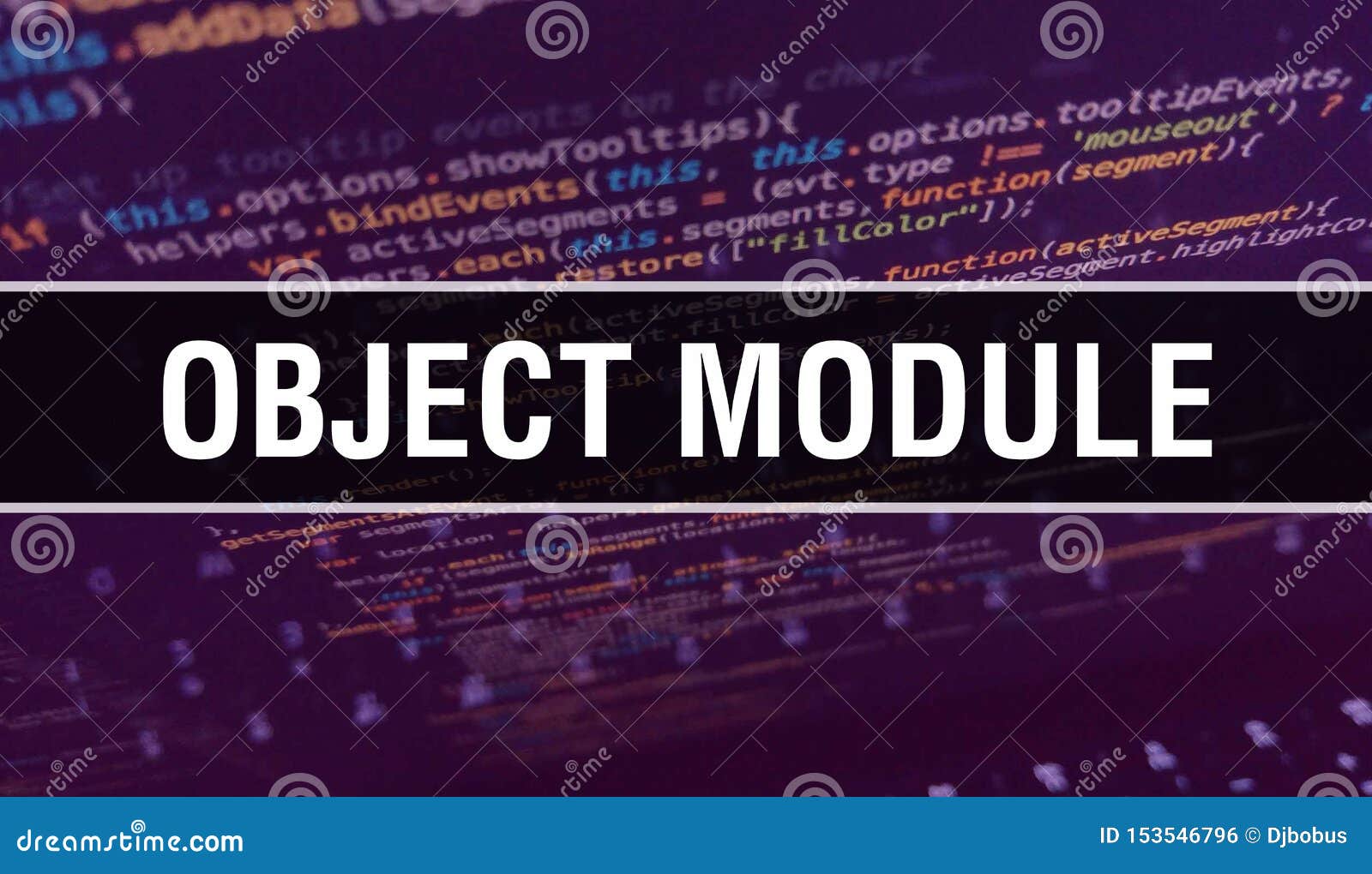 Object Module With Digital Java Code Text Object Module And Computer Software Coding Vector