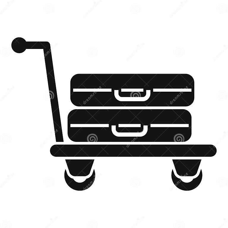 Object Moving Trolley Icon Simple Vector. Security Airport Stock Vector ...