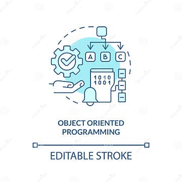 Object Oriented Programming Turquoise Concept Icon Stock Vector ...