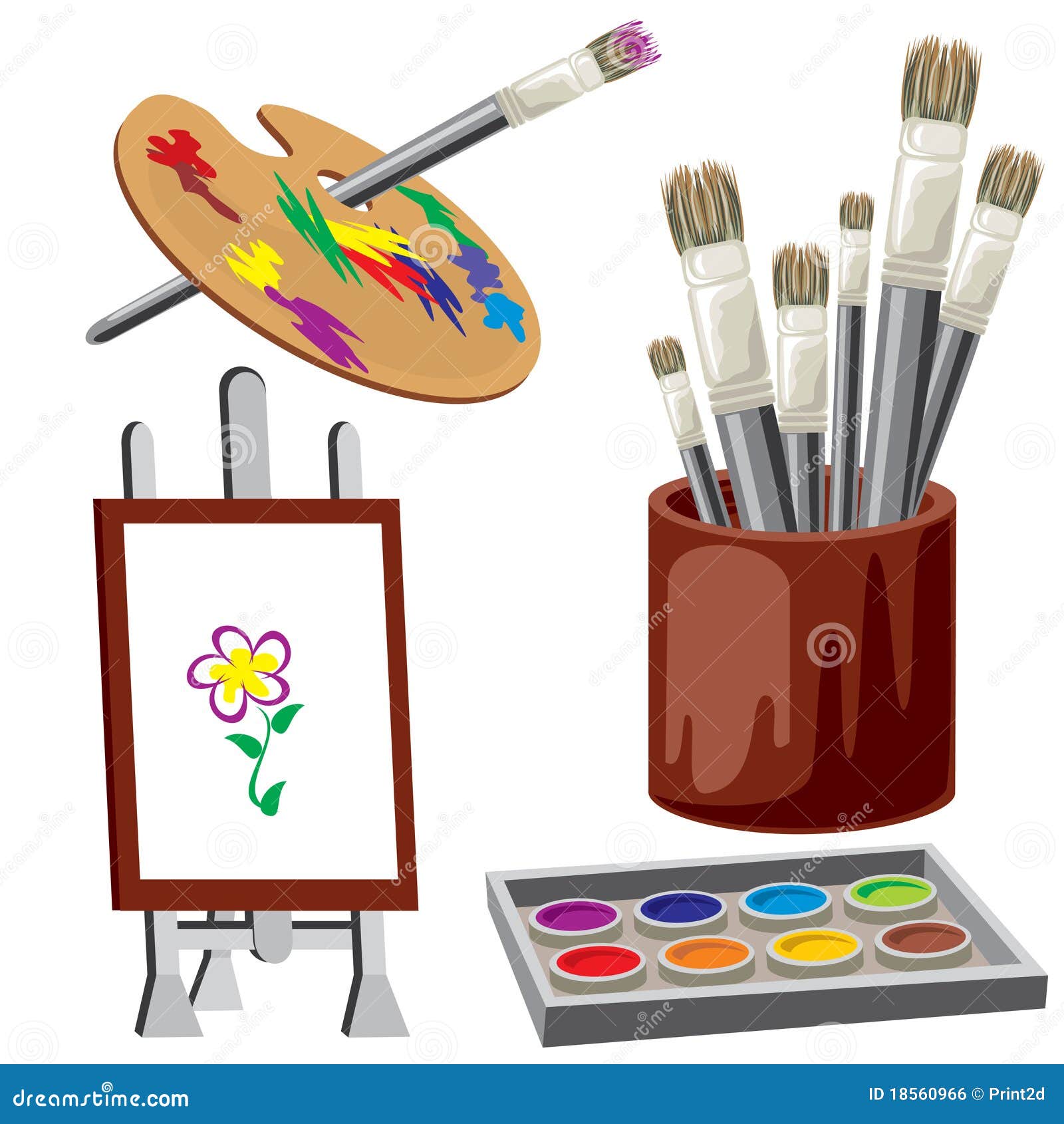 Object for paint stock vector. Illustration of drawing - 18560966