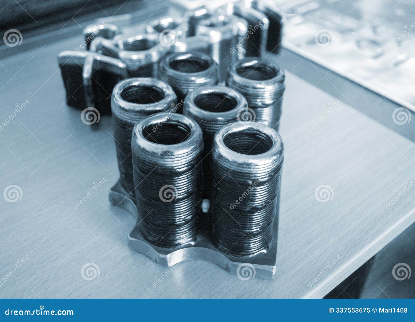 Object Printed by 3D Printer from Metal. Additive Manufacturing ...