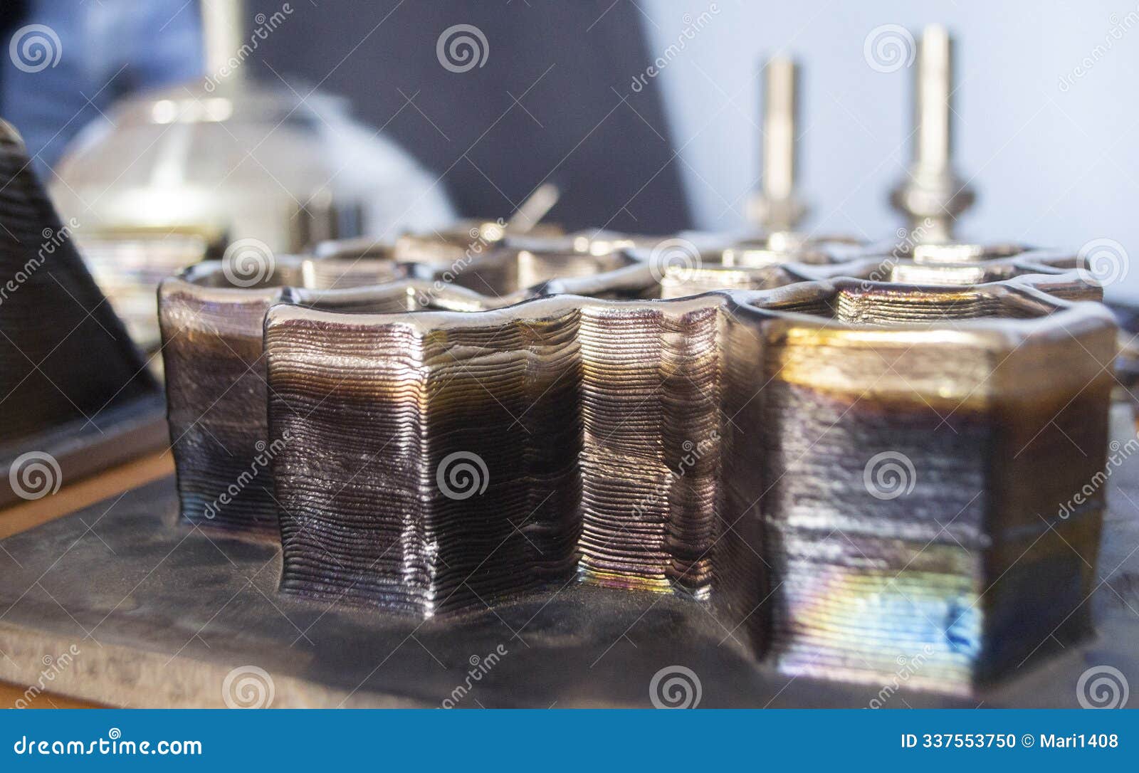 Object Printed by 3D Printer from Metal. Additive Manufacturing ...