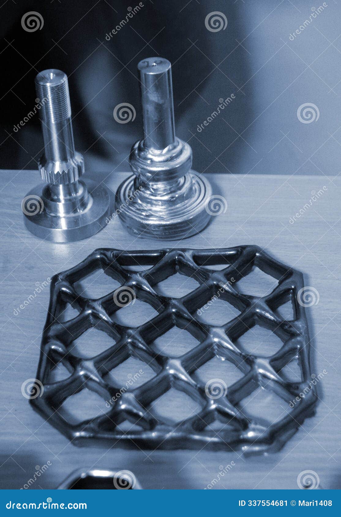 Object Printed by 3D Printer from Metal. Additive Manufacturing ...