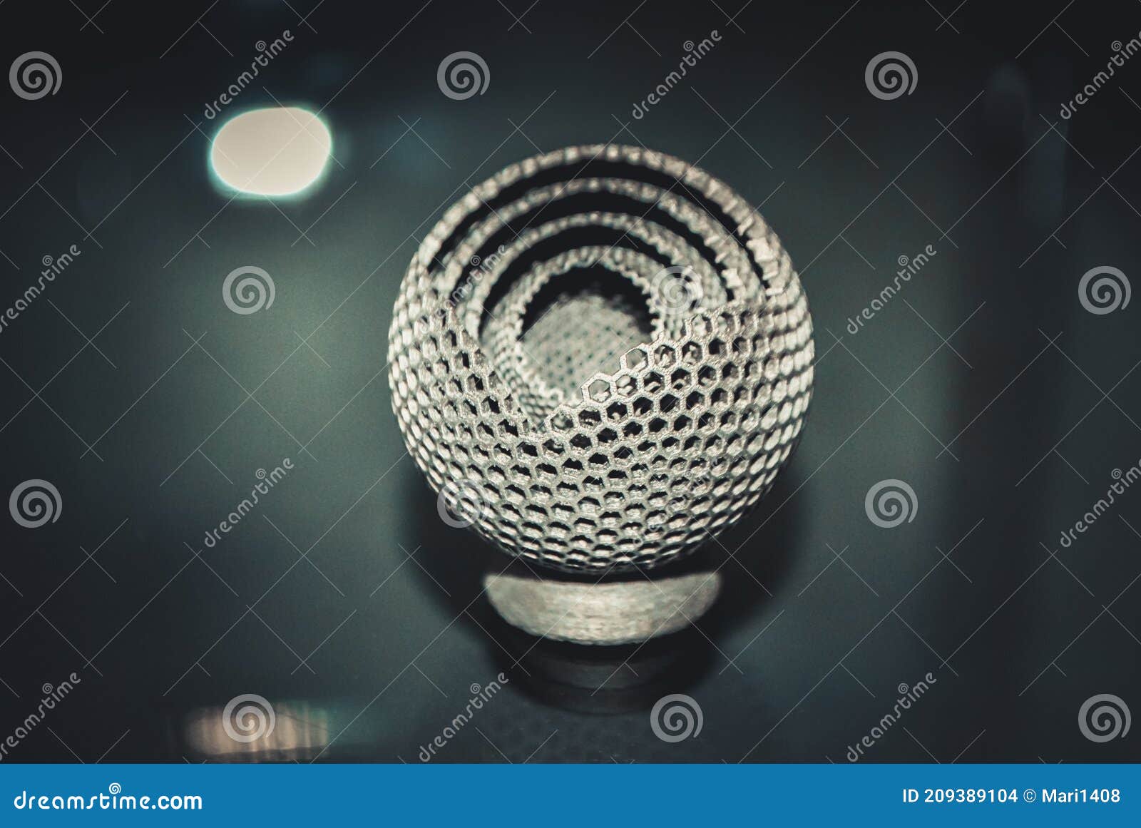 Object Printed on Metal 3d Printer Close-up Stock Photo - Image of ...
