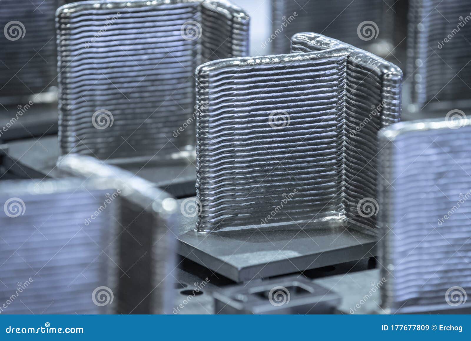 Object Printed on Metal 3d Printer. a Model Created in a Laser ...