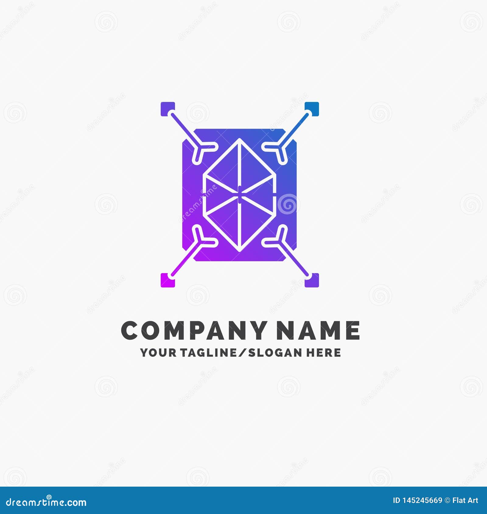 Object, Prototyping, Rapid, Structure, 3d Purple Business Logo Template ...