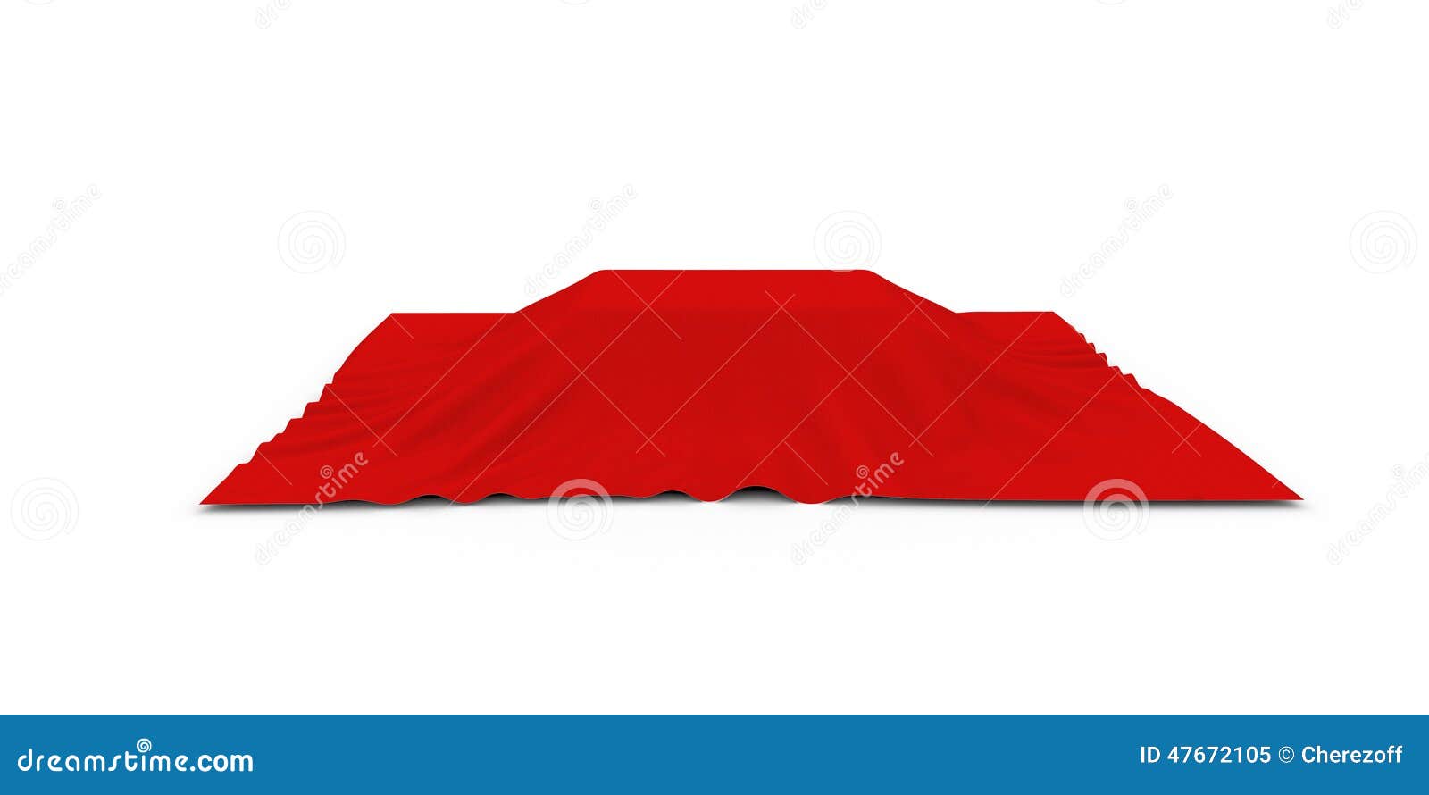 Object Of Rectangular Shape Covered With Red Cloth Stock Illustration ...