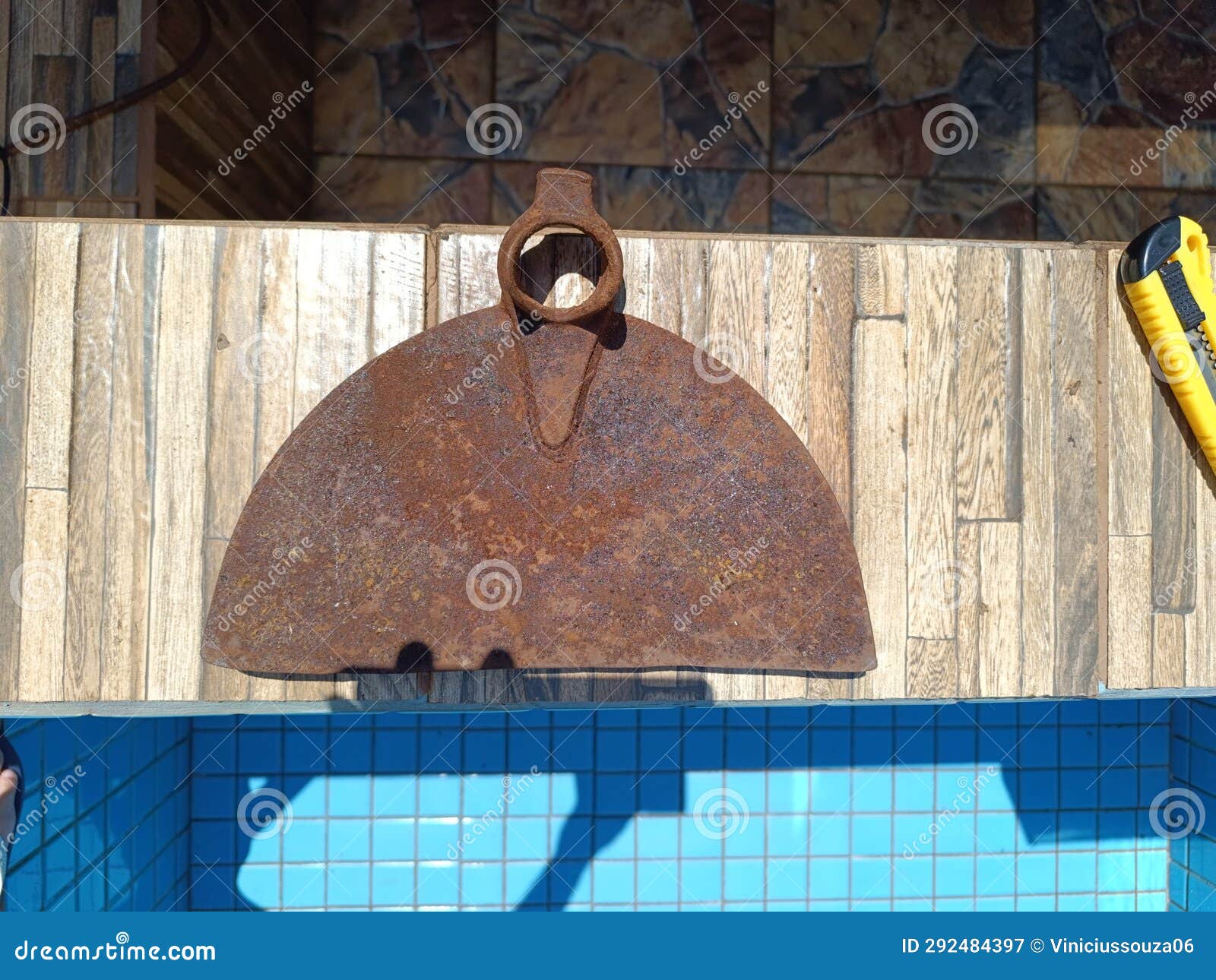 Object rusty old hoe stock image. Image of steel, work - 292484397