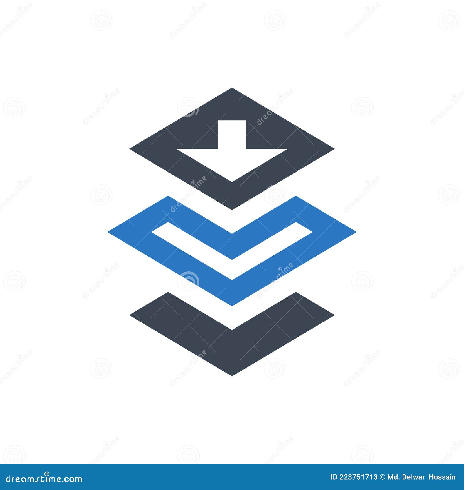 Object send back icon stock vector. Illustration of send - 223751713