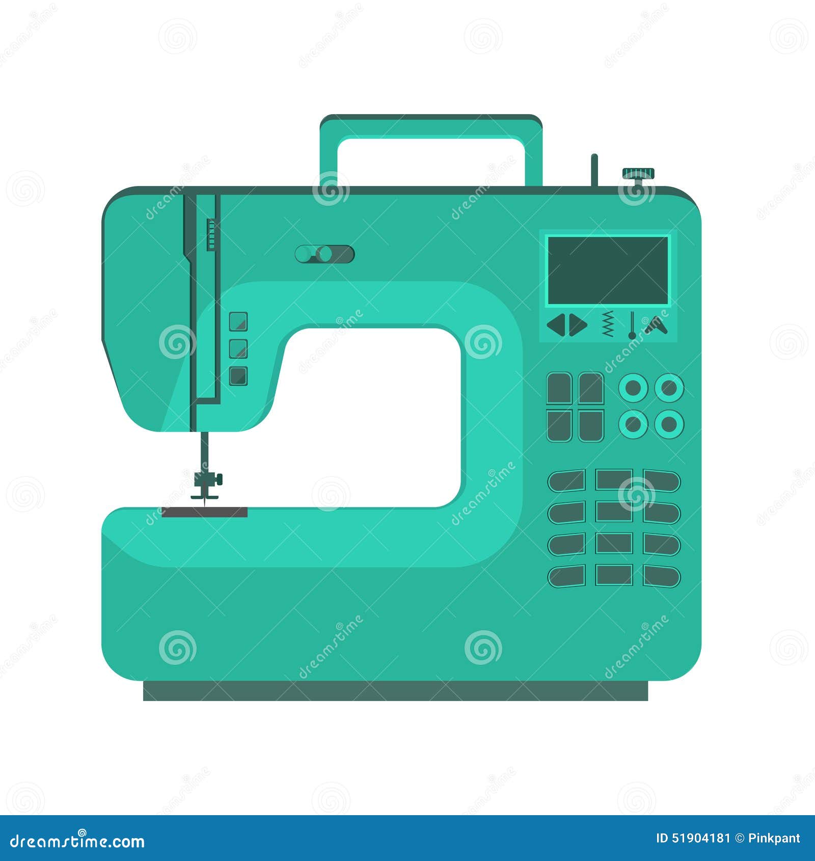 Object Sewing Machine. Flat Design Stock Vector - Illustration of ...
