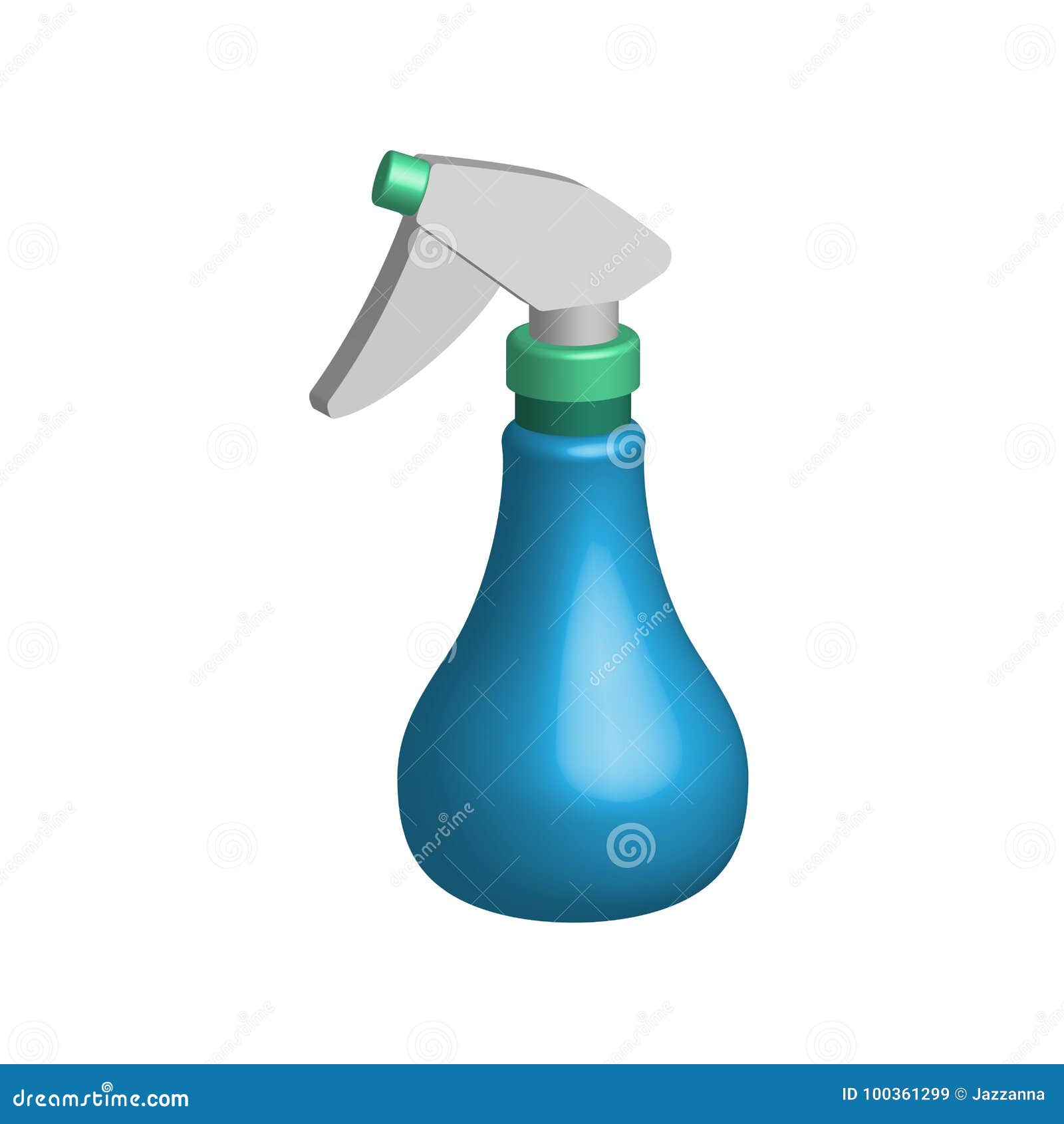 Object spray bottle in 3D stock vector. Illustration of housework ...