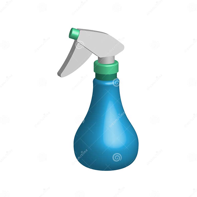 Object spray bottle in 3D stock vector. Illustration of housework ...