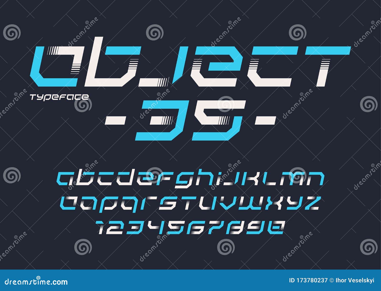 Object 35 Vector Futuristic Industrial Display Typeface Design Stock ... Object 35 Vector Futuristic Industrial Display Typeface Design Stock ...