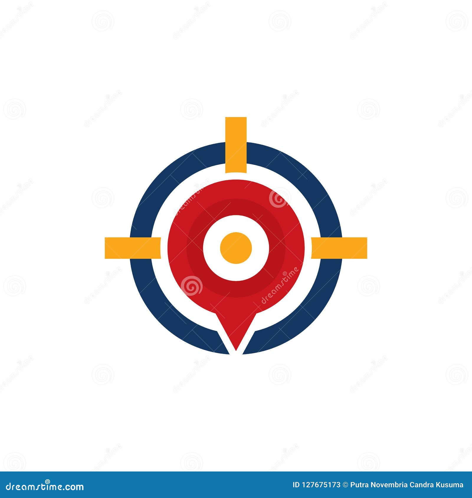 Objectif Ponctuel Logo Icon Design Illustration de Vecteur ...