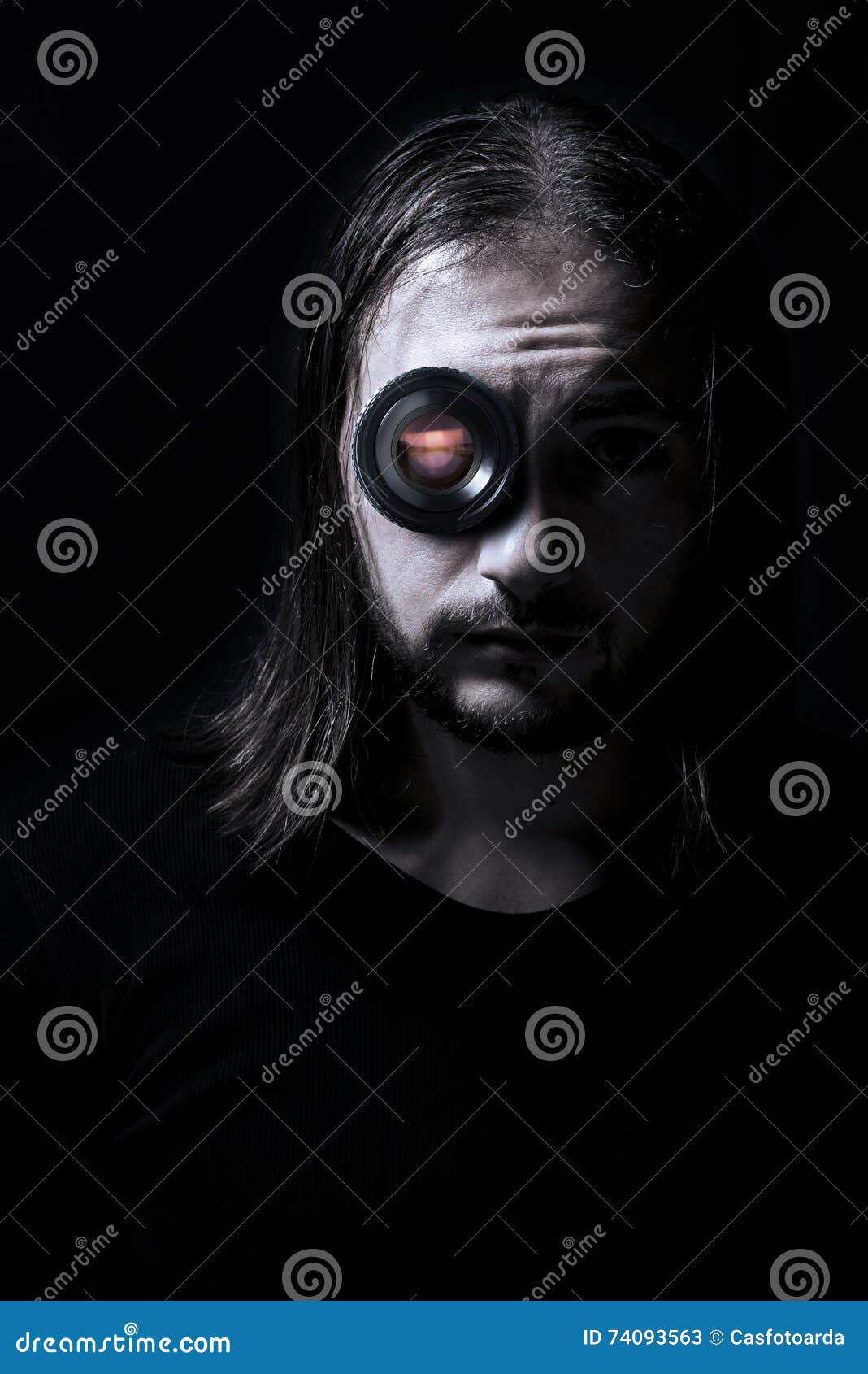 Objective attached eye stock image. Image of focus, people - 74093563