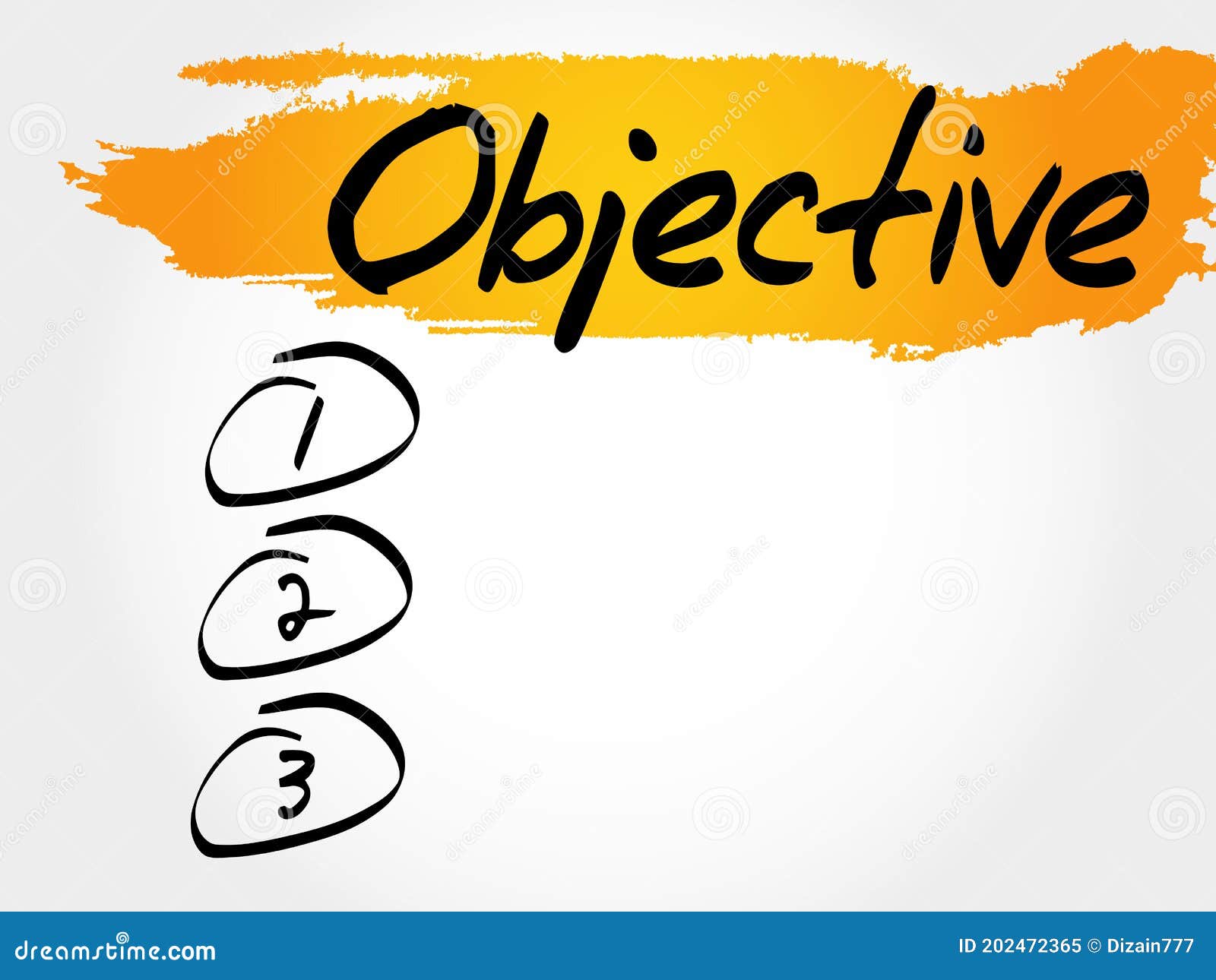 Objective blank list stock illustration. Illustration of conceptual ...