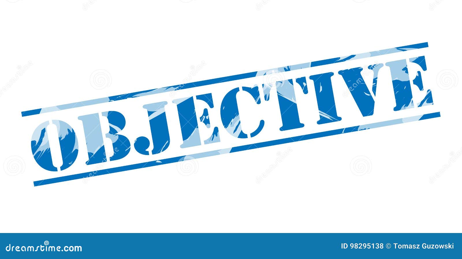 Objective blue stamp stock illustration. Illustration of watermark ...