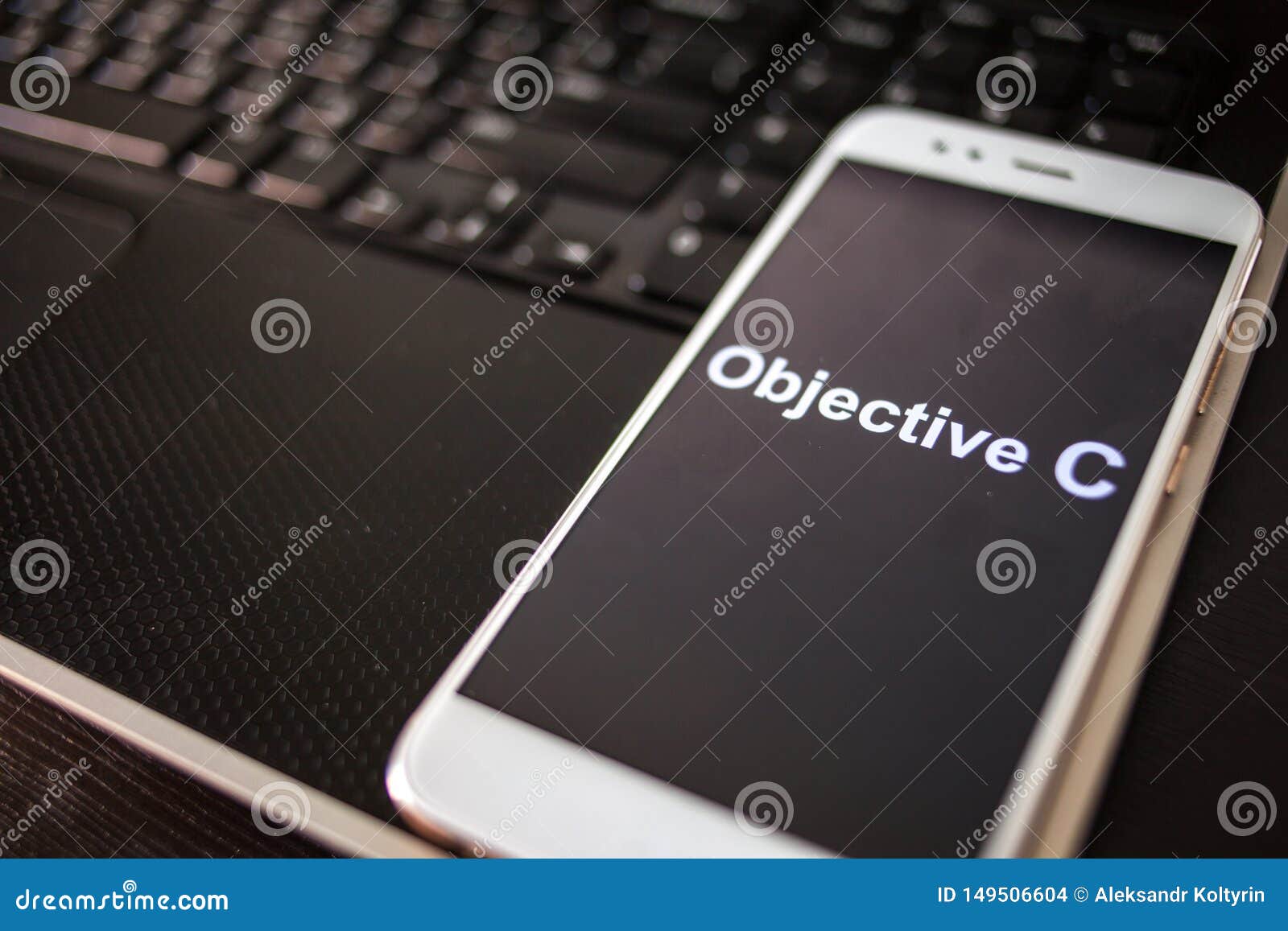 Objective C Programming Language For Mobile Development Concept