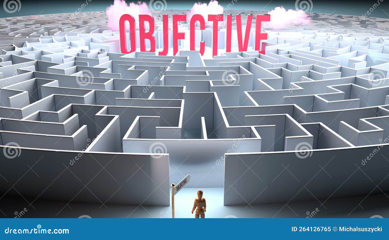 Objective and a Complicated Path To it Stock Illustration ...