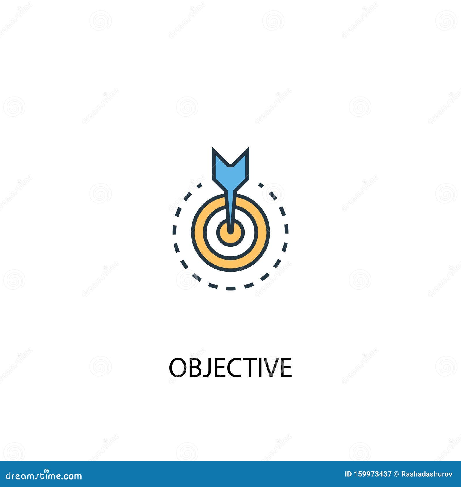 Objective Concept 2 Colored Line Icon Stock Vector - Illustration of ...