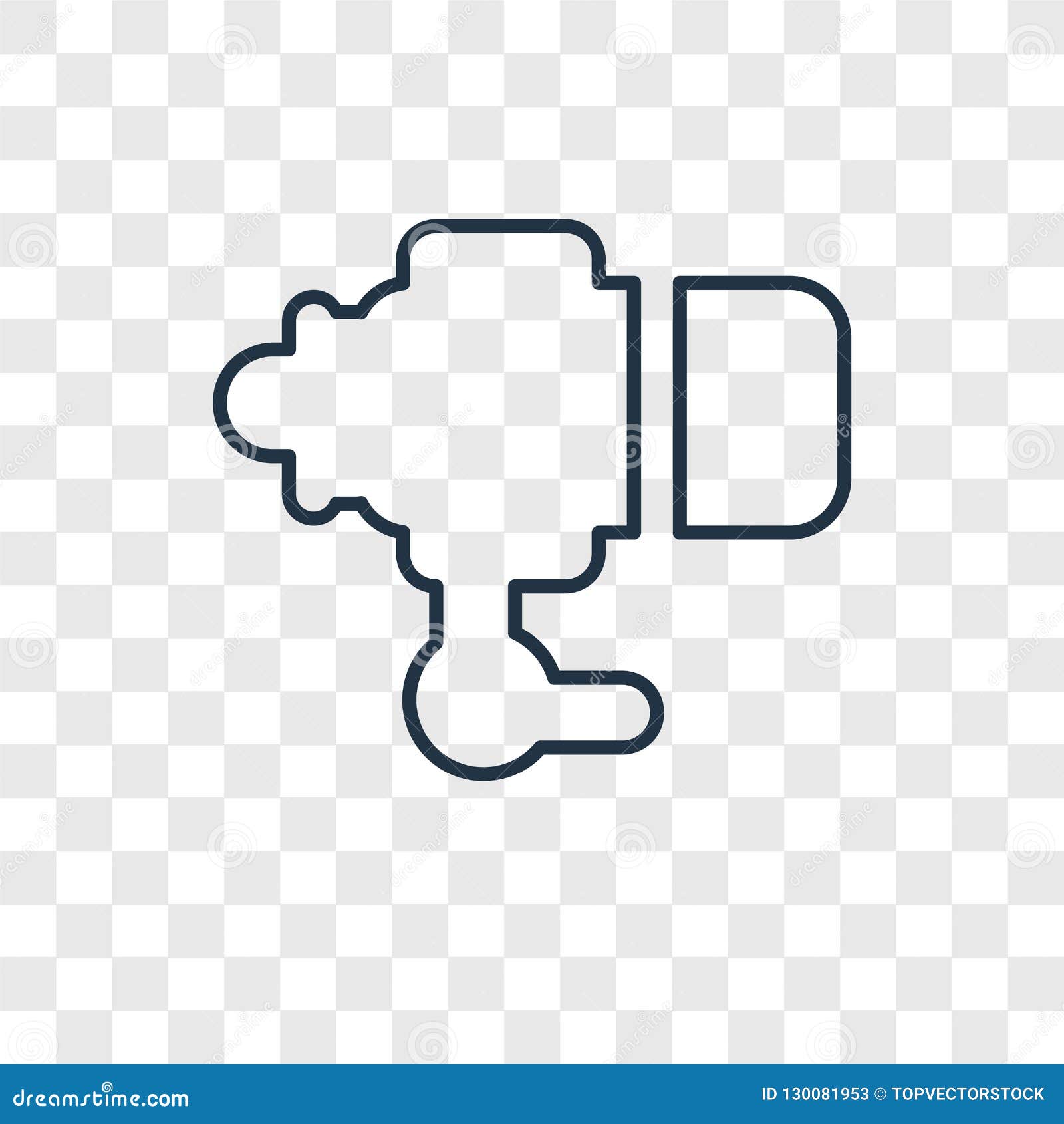 Objective Concept Vector Linear Icon Isolated on Transparent Background ...