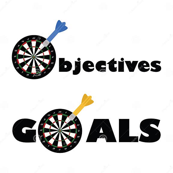 Objective and goals stock vector. Illustration of target - 6526686