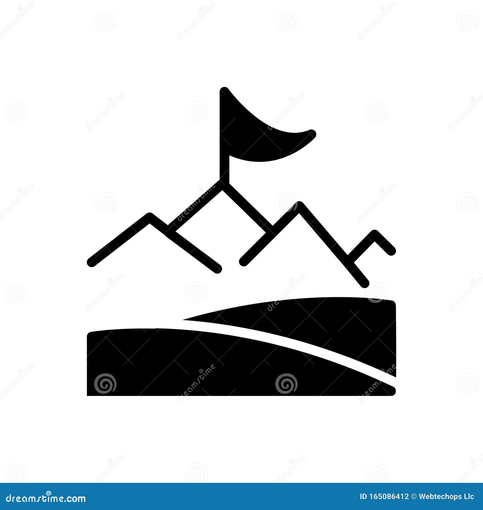 Black Solid Icon for Objective, Achievement and Accomplishment Stock ...