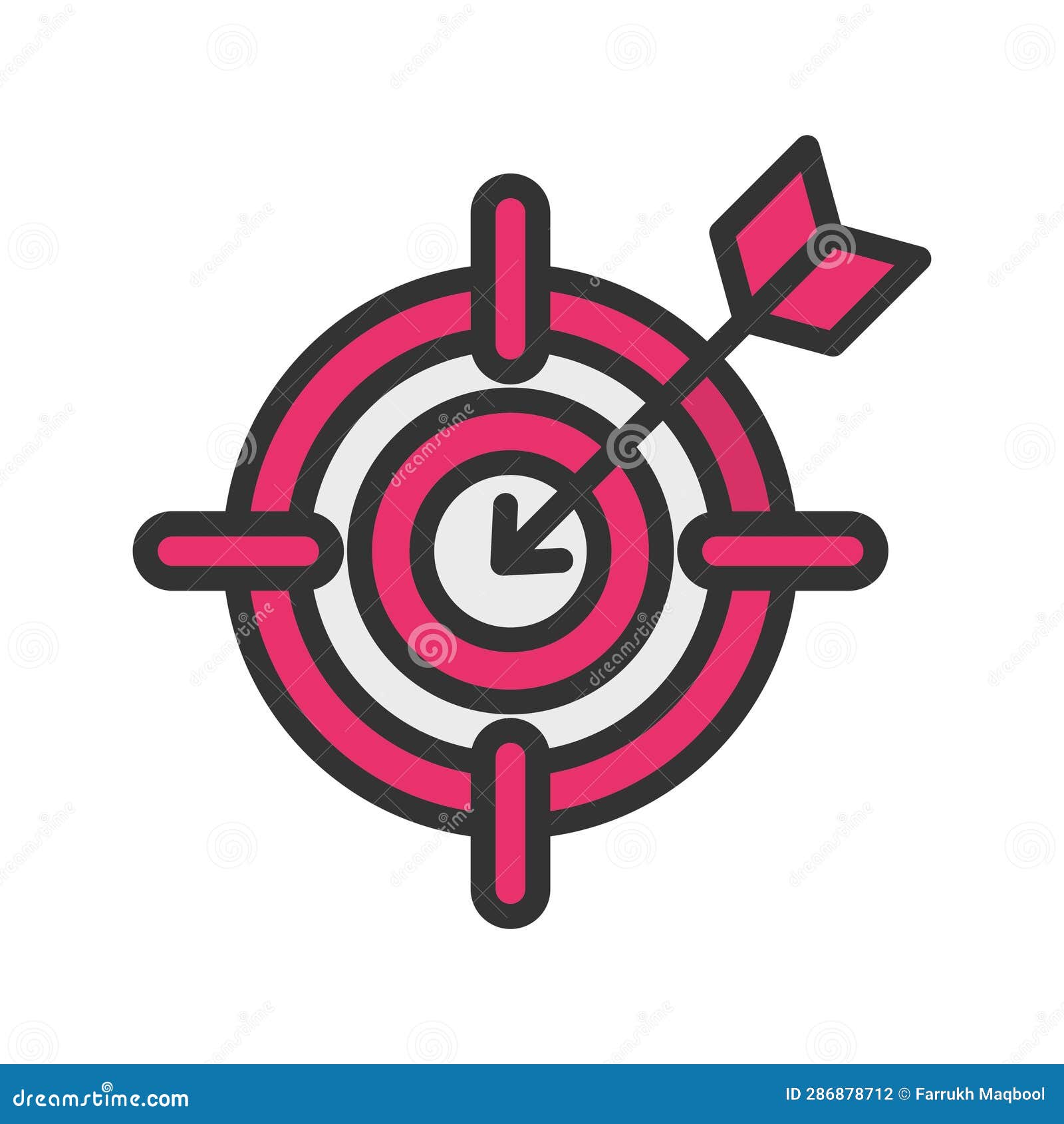 Objective Icon Image. stock vector. Illustration of success - 286878712