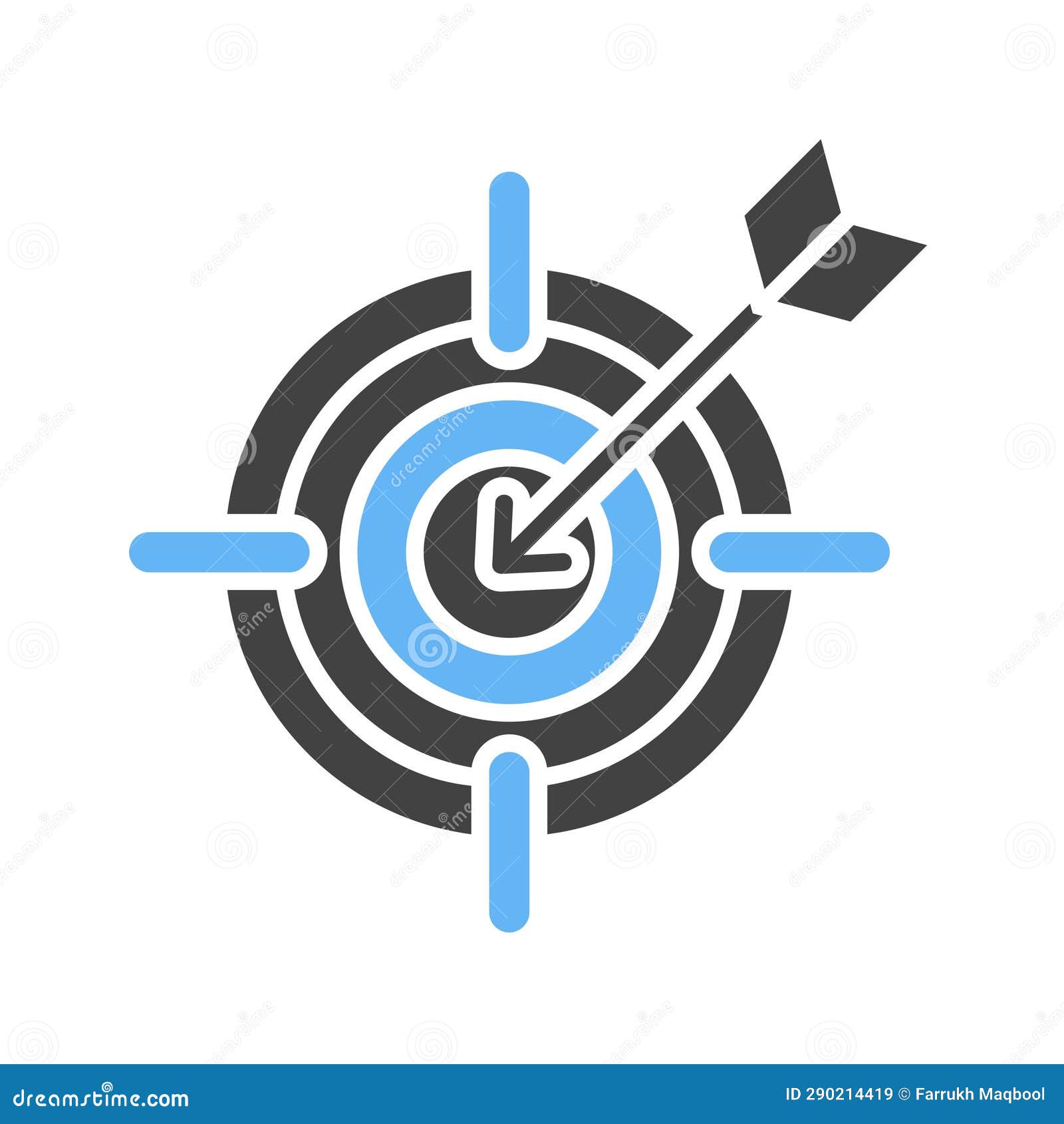 Objective Icon Image. stock illustration. Illustration of line - 290214419