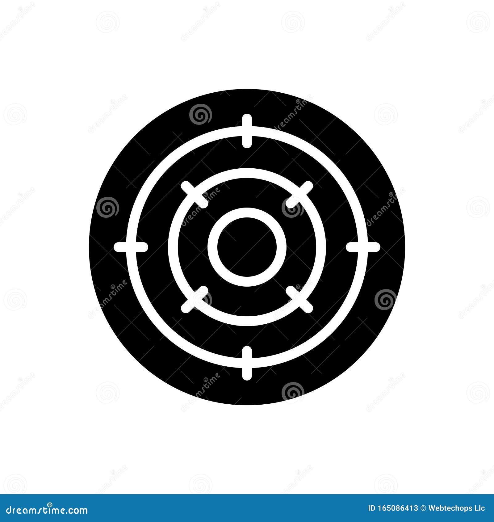 Black Solid Icon for Objective, Purpose and Achievement Stock Vector ...