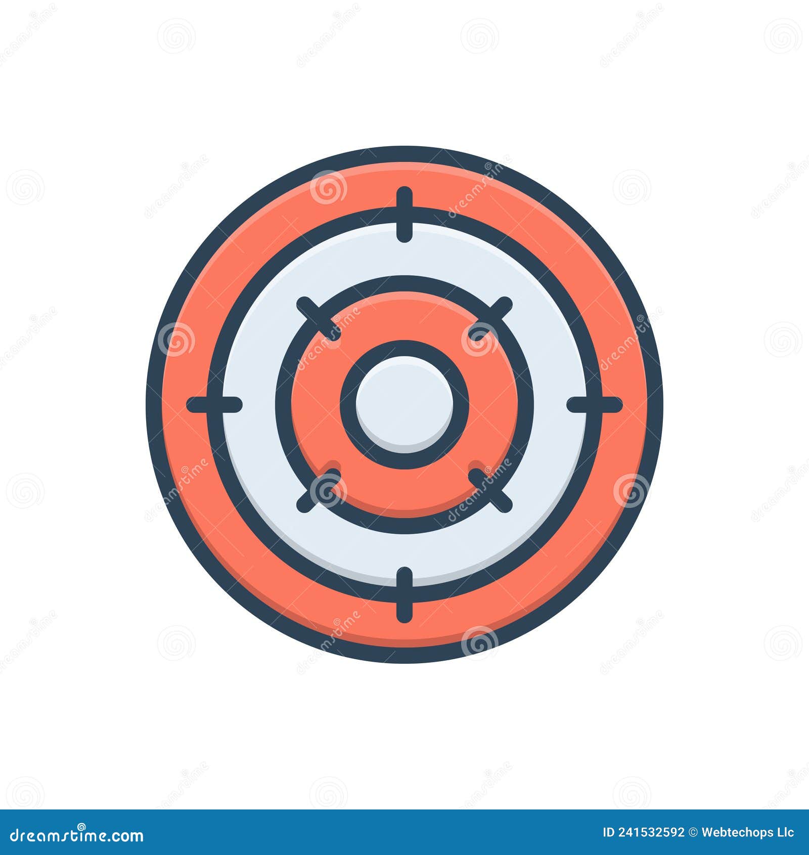 Color Illustration Icon for Objective, Competition and Challenge Stock ...