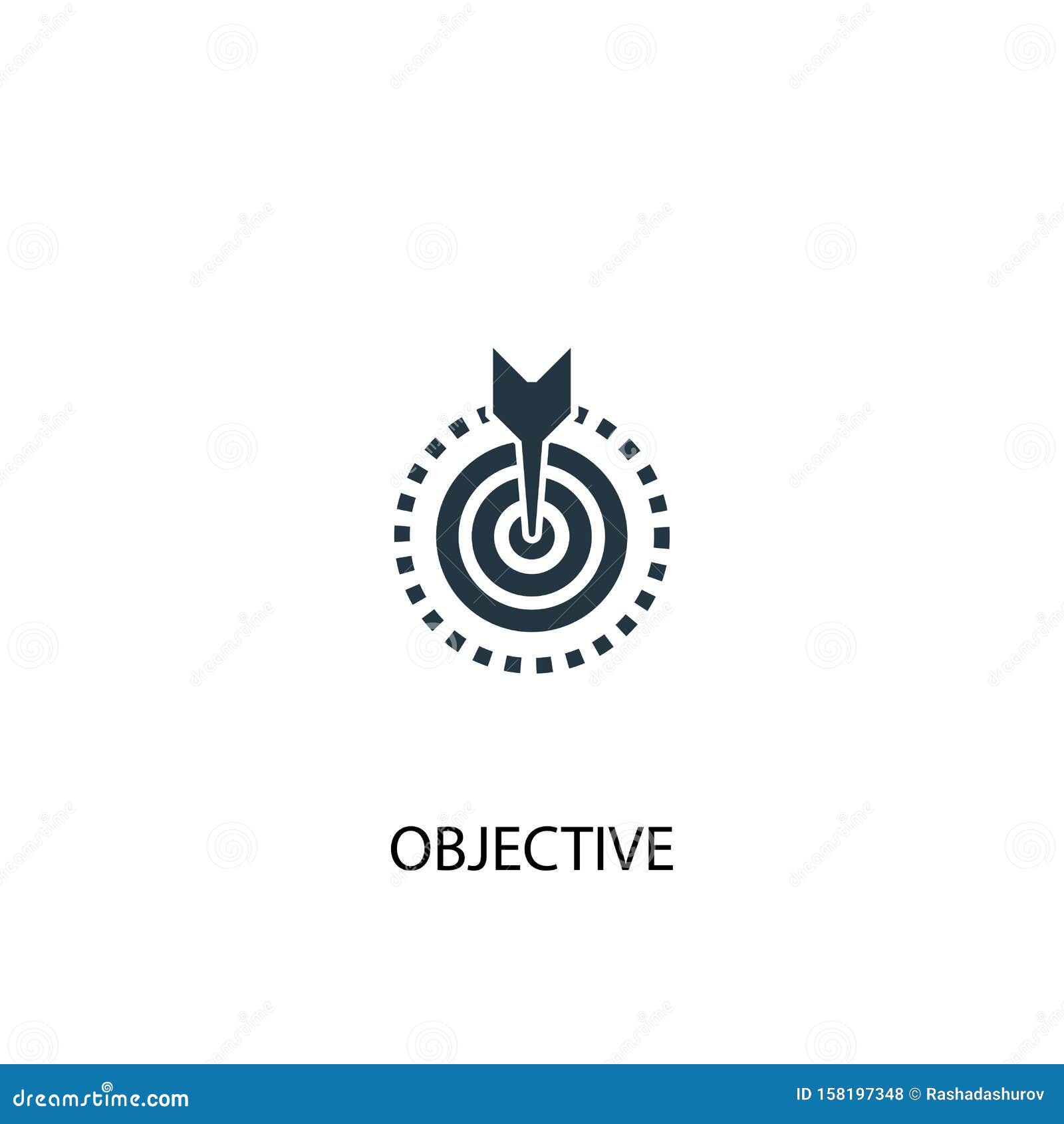 Objective Icon. Simple Element Stock Vector - Illustration of marketing ...