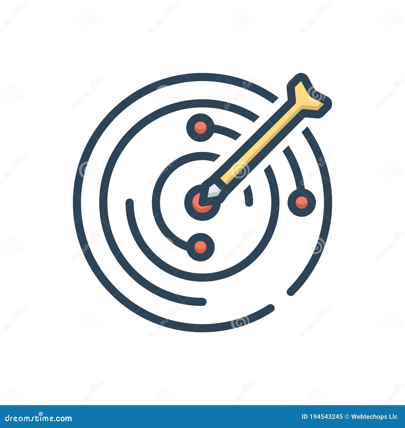Color Illustration Icon for Objective, Target and Goal Stock ...