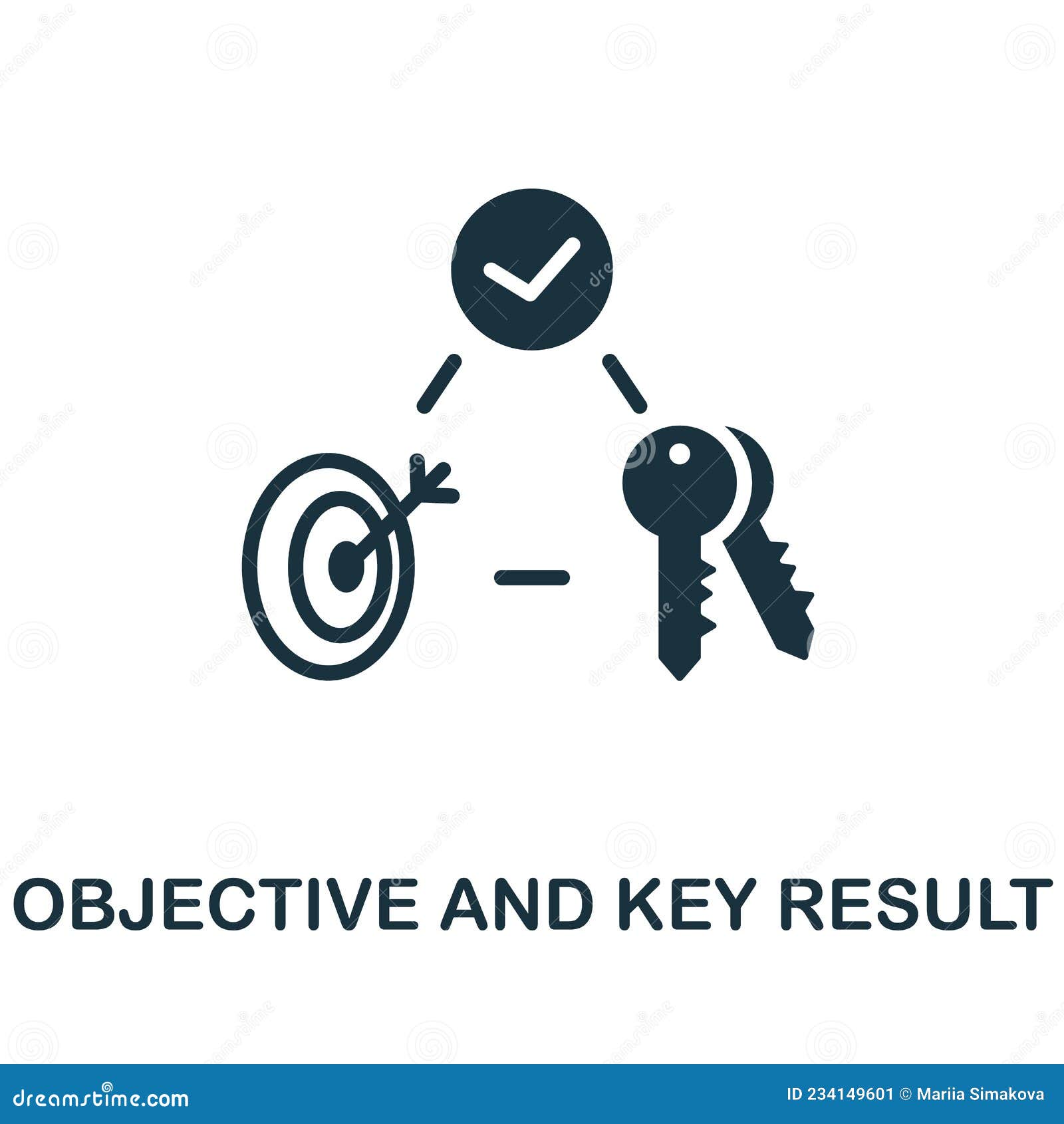 Objective Key Result Concept.Business Banner.Teamwork Success Man And ...