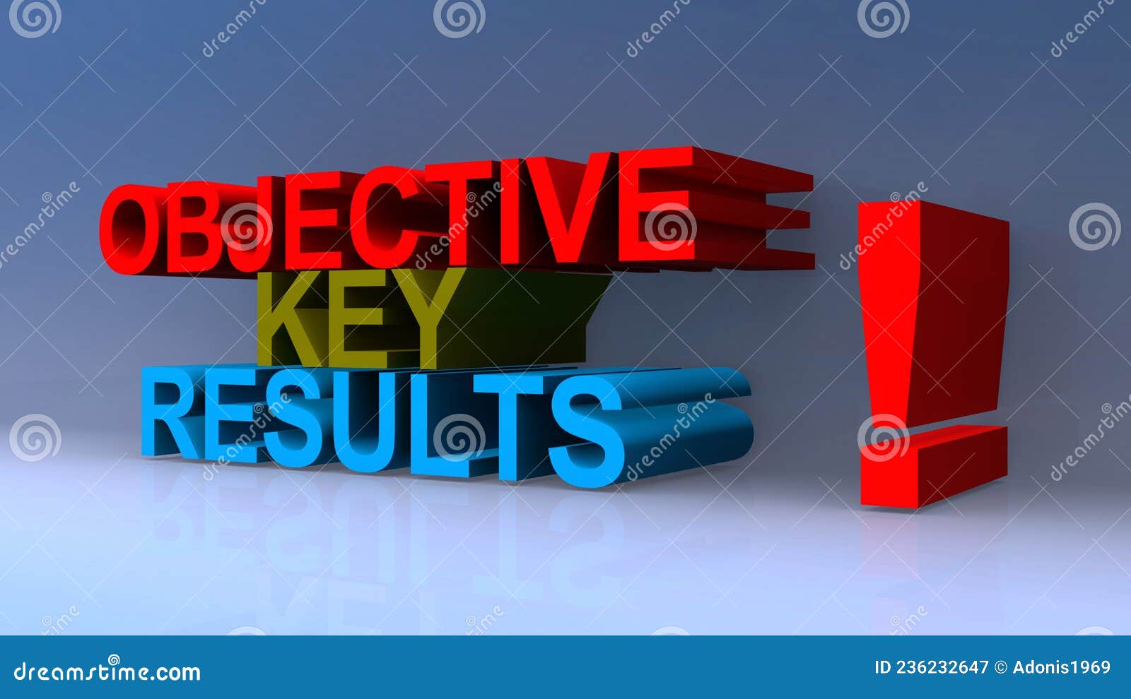 Objective Key Results on Blue Stock Illustration - Illustration of ...