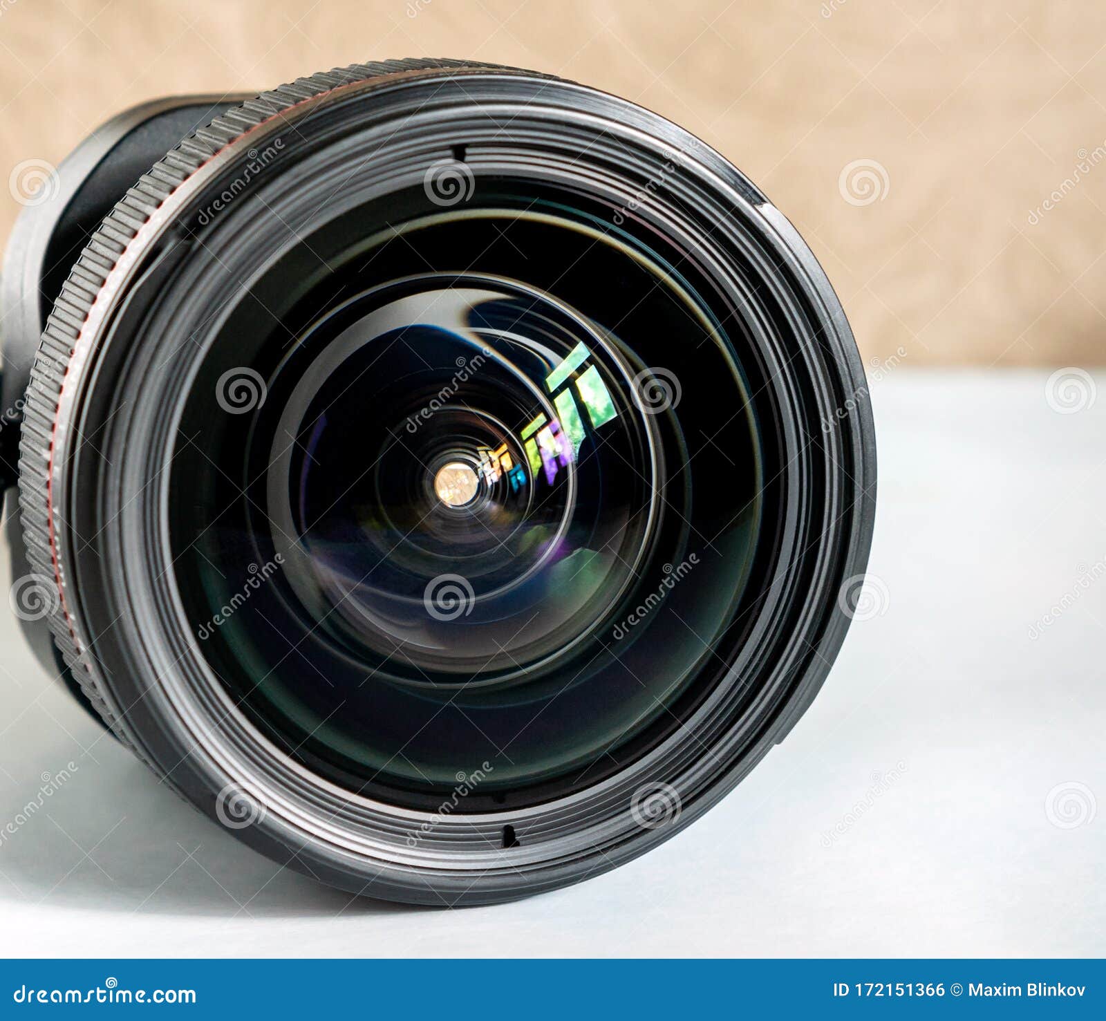 Objective Lens of Photo Camera Stock Photo - Image of photographer ...