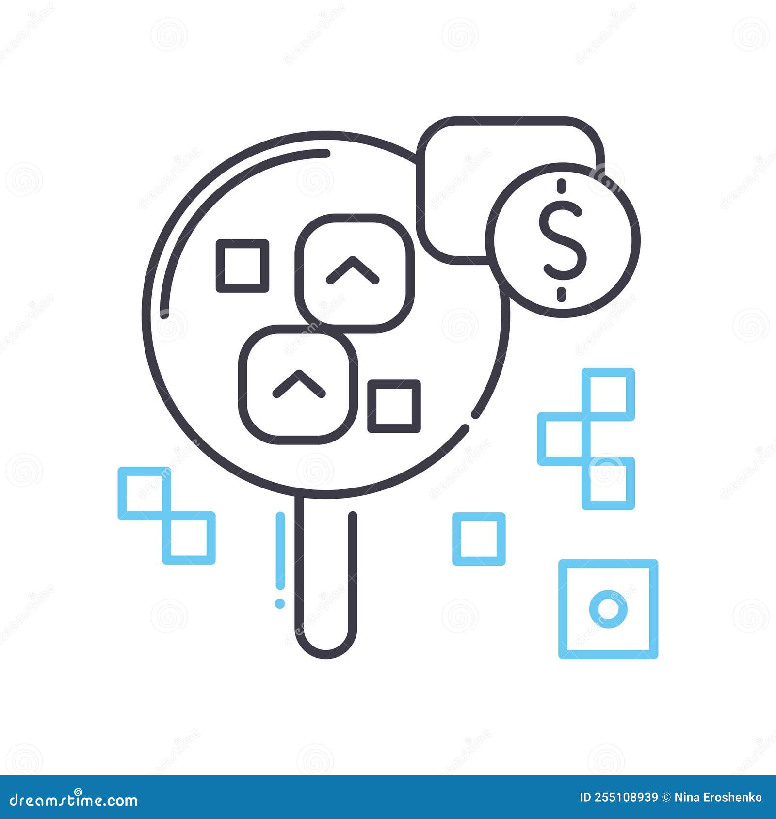 Objective Line Icon, Outline Symbol, Vector Illustration, Concept Sign ...