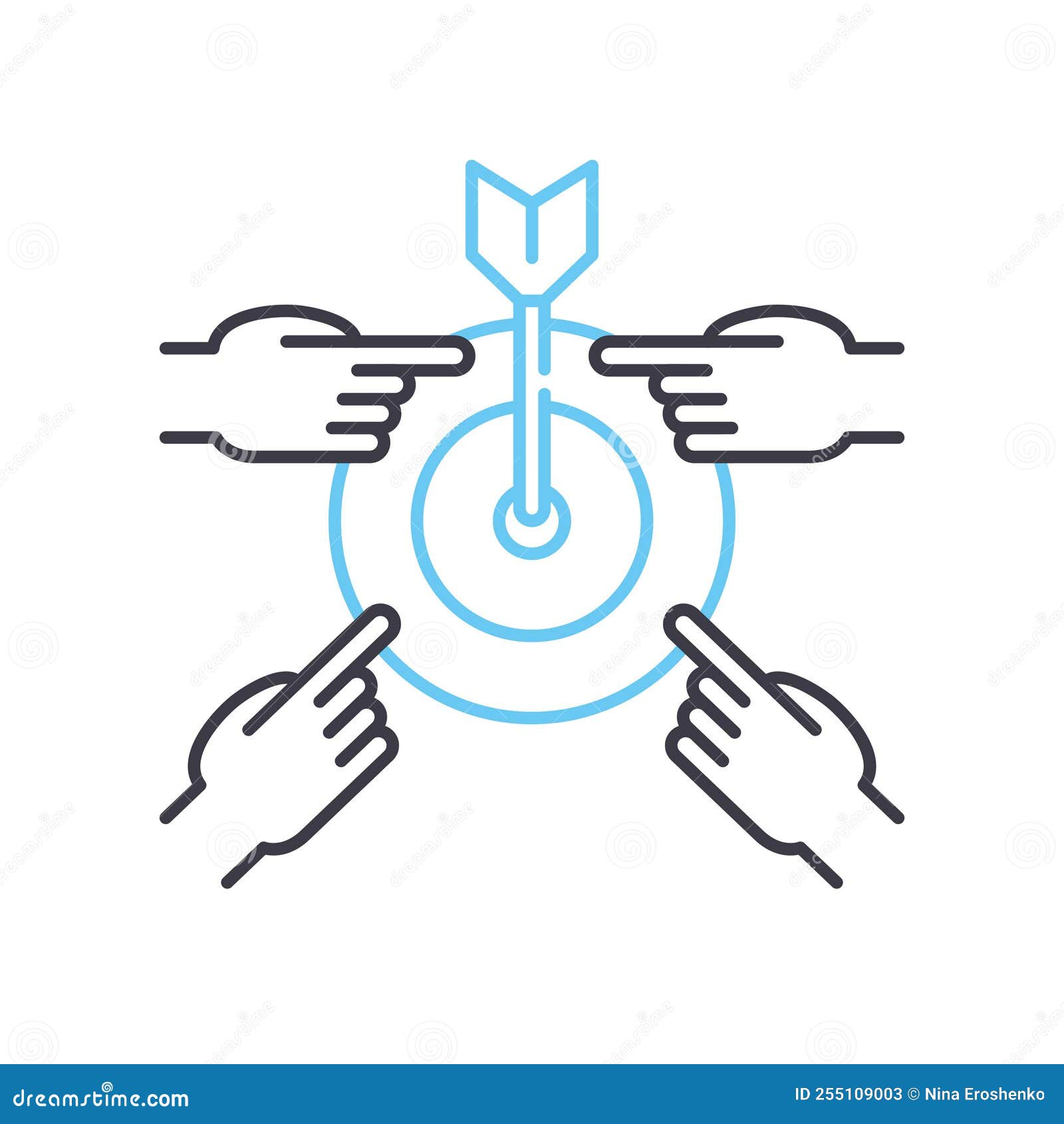 Objective Line Icon, Outline Symbol, Vector Illustration, Concept Sign ...