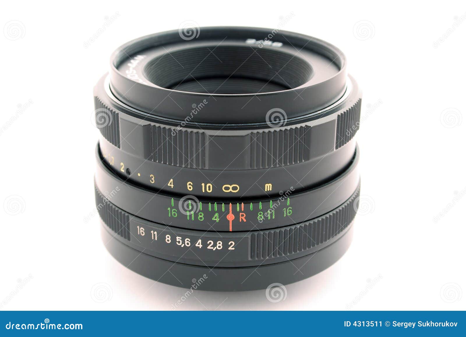 Objective of a Photo Camera. Isolated 2 Stock Image - Image of optical ...