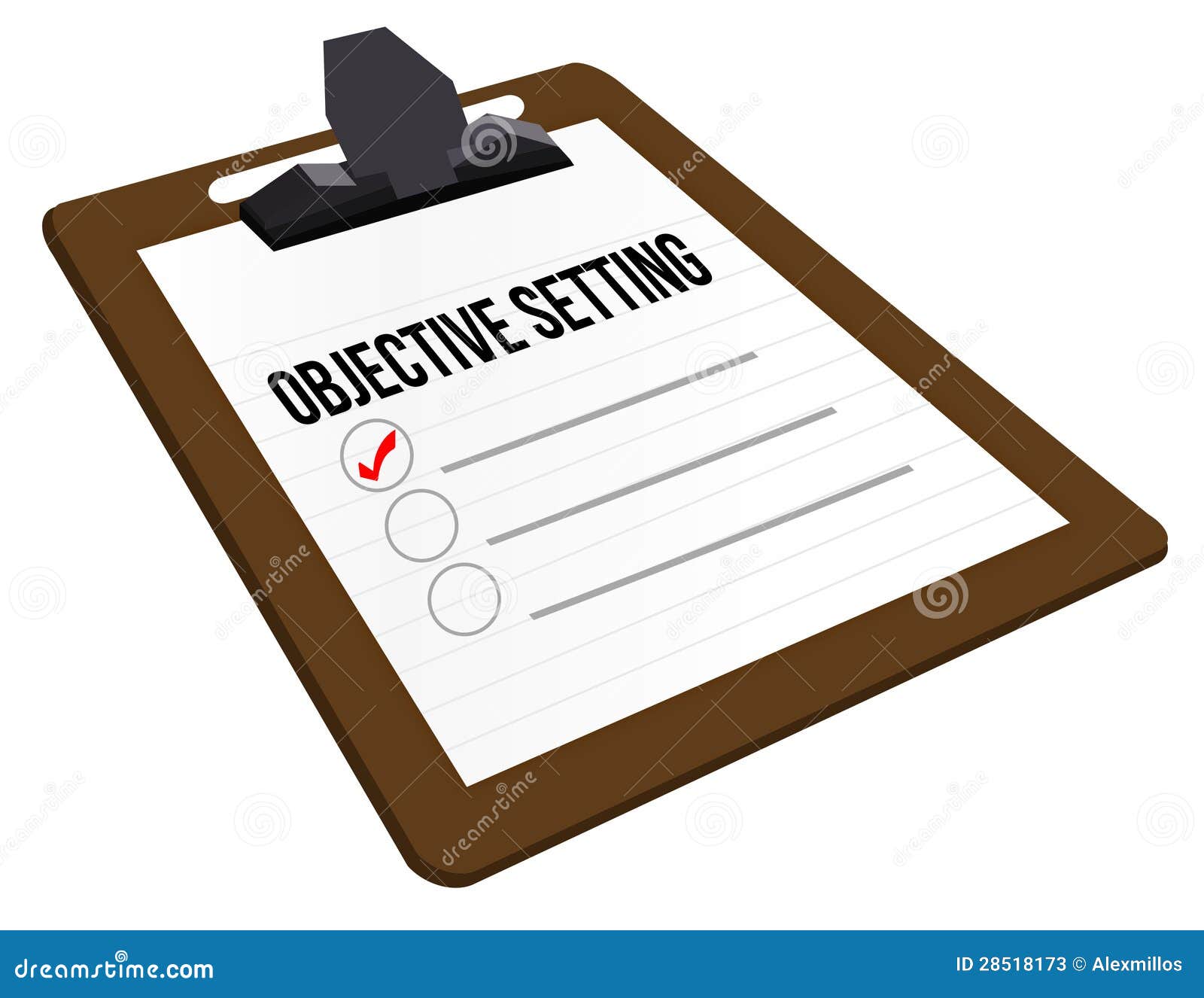 Objective Setting Clipboard Stock Illustration - Illustration of ...
