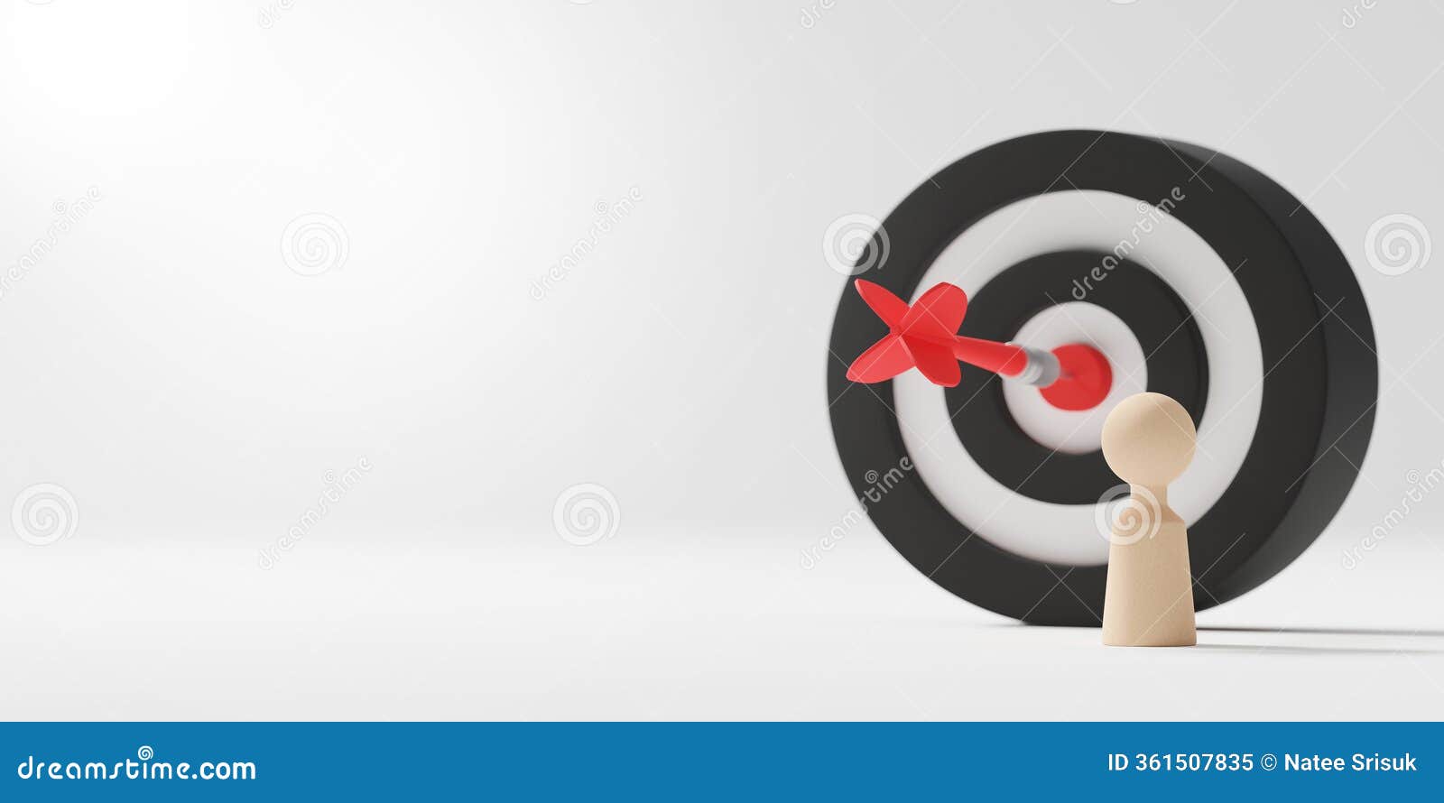 Objective And Target Concept Design Of Wooden People With Target Dart ...