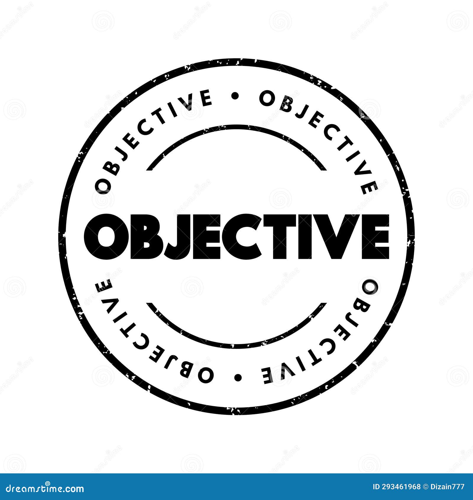 Objective Text Stamp, Concept Background Stock Illustration ...