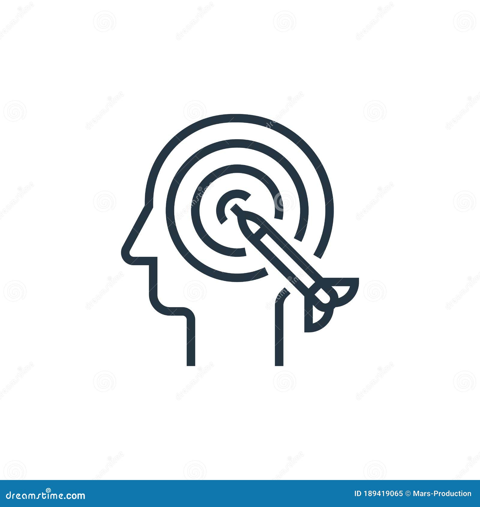 Objective Vector Icon Isolated on White Background. Outline, Thin Line ...