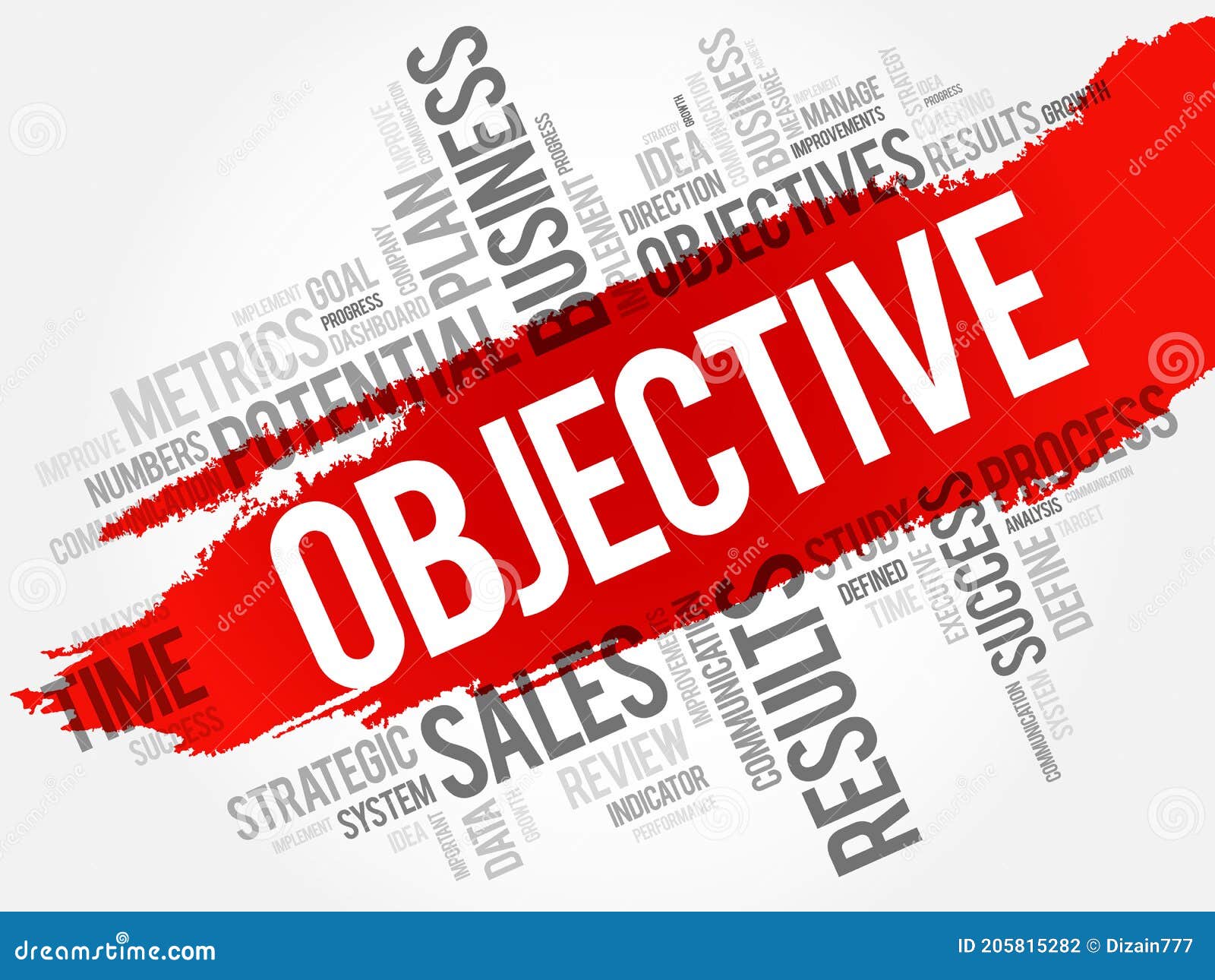 Objective word cloud stock illustration. Illustration of cloud - 205815282